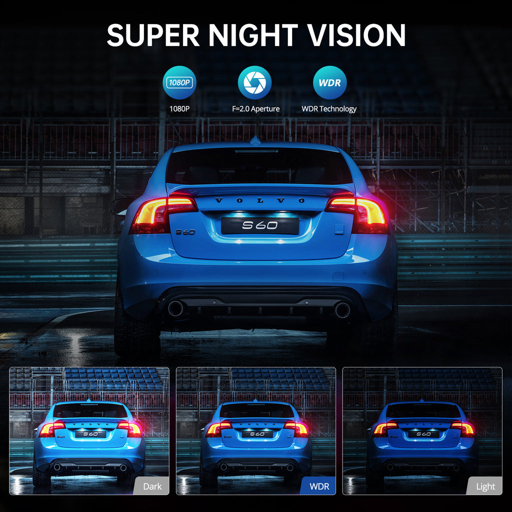 AZDOME M330 1080P FHD Dash Cam, Built-in WiFi, GPS, 0.96" Screen, Supe ...