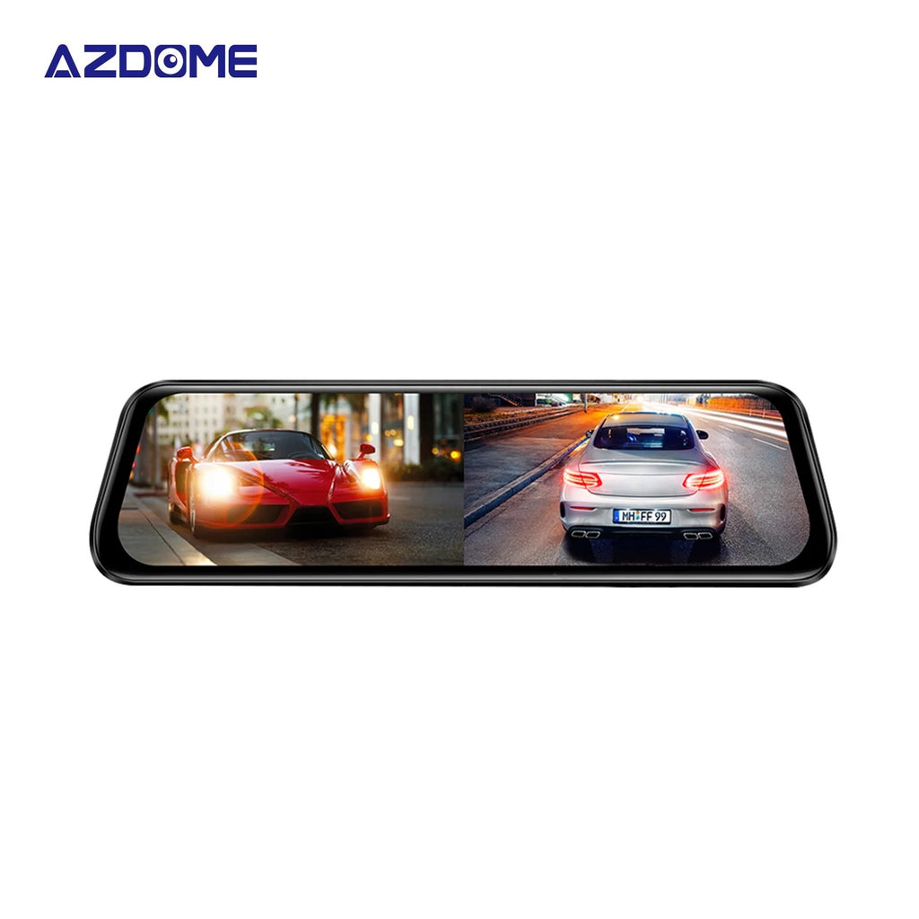 AZDOME AR09 QuadHD 2CH 2K+1080P Full Mirror Wifi Touch , GPS, G-Sensor ...
